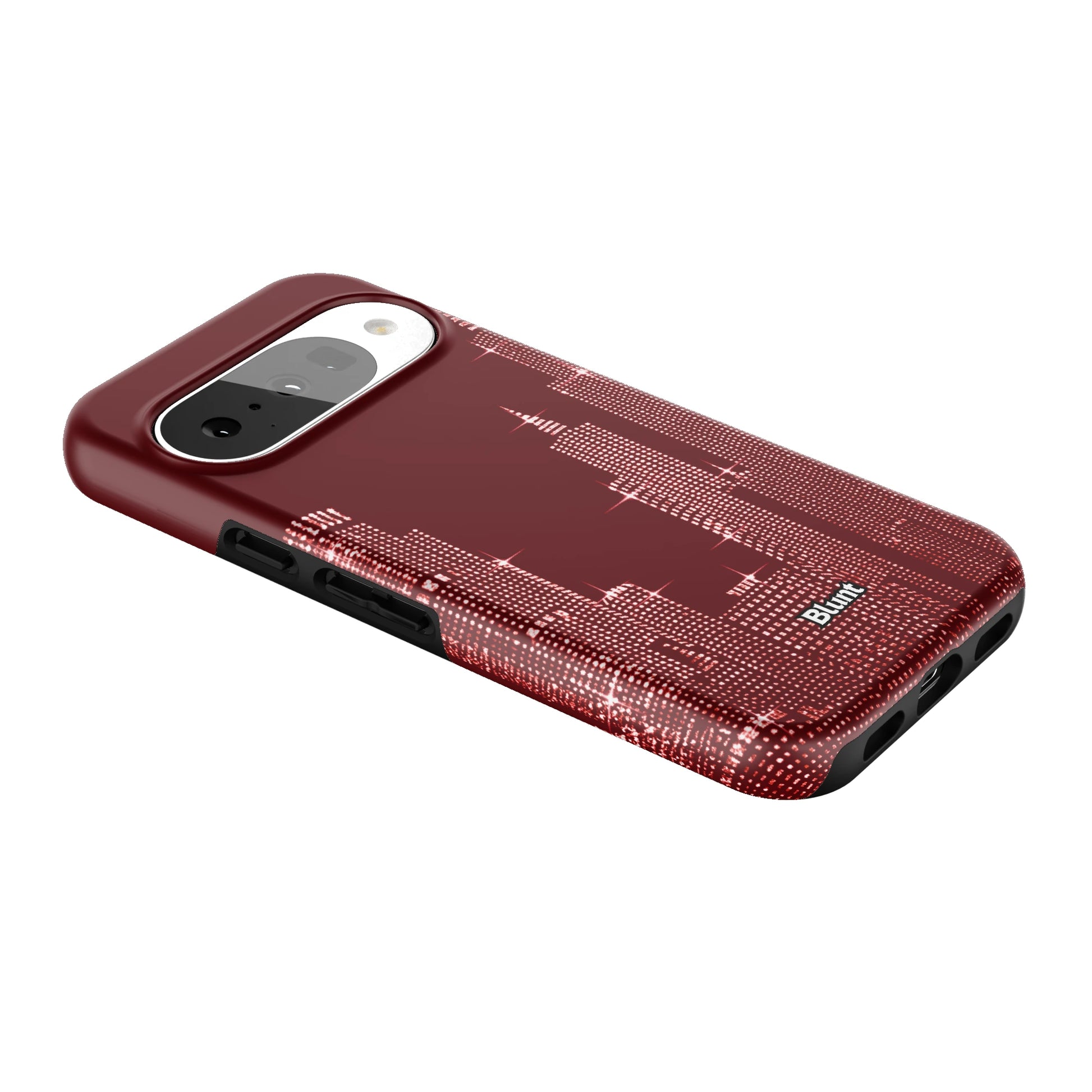 Crimson Nyc Skyeline Pixel Case – Blunt Cases